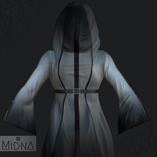 Second Life Marketplace - MIDNA - Ichika Jacket - GRADIENT BW [ADD]